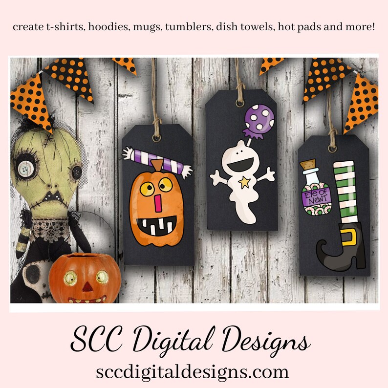 Halloween Elements PNG, Pumpkins, Ghosts, Bat, Witch Hat, Spiders, RIP ...