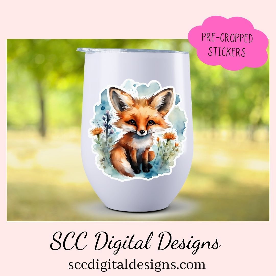 Fox Sticker Pack for Digital Planners and Scrapbooking, Printable Pre ...