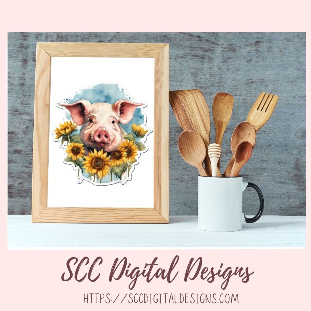 Cute Pig Sticker Set for Digital Planning and Printable Planners ...