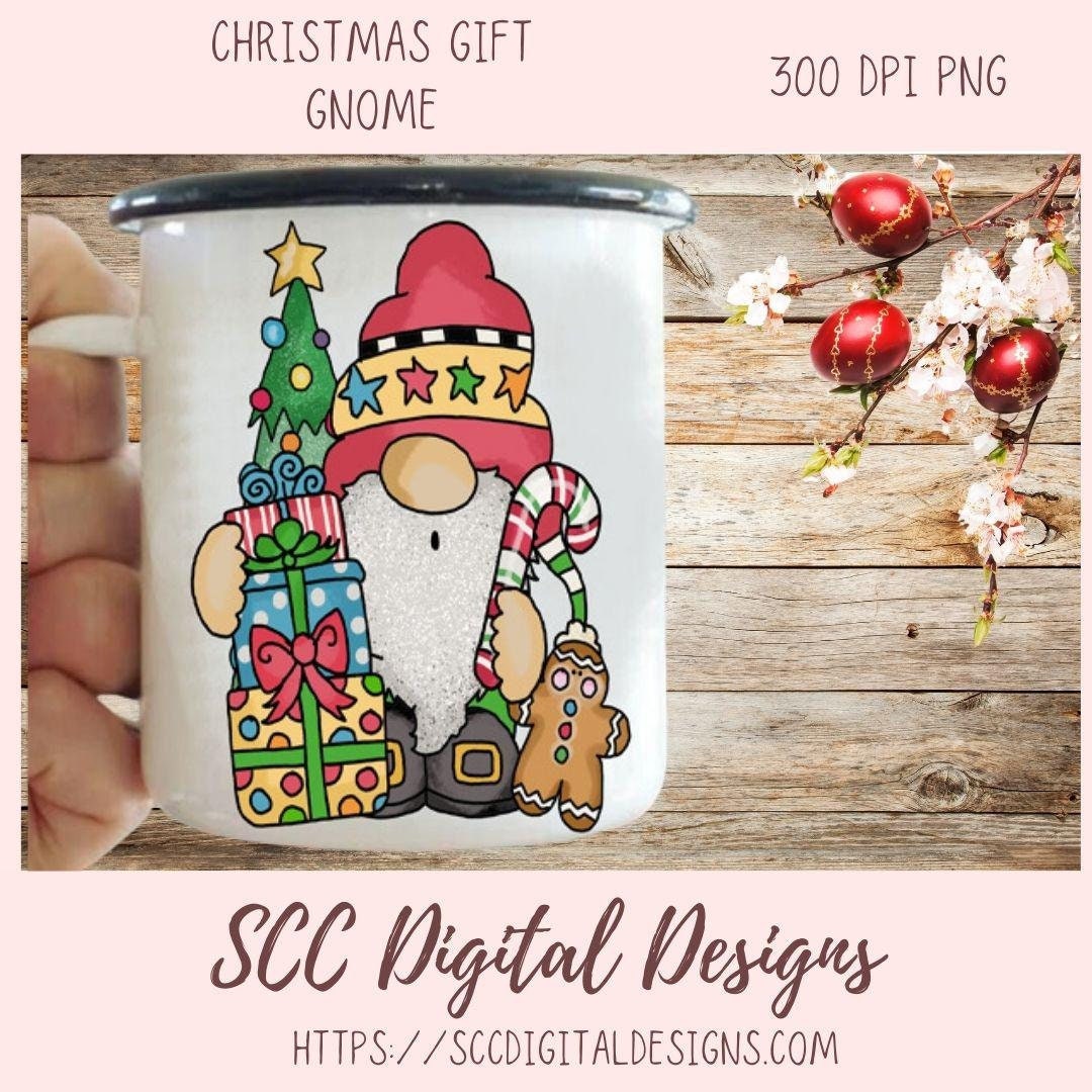 Christmas Gnomes Clipart, Santa Sublimation PNG for Paper Crafting, T ...