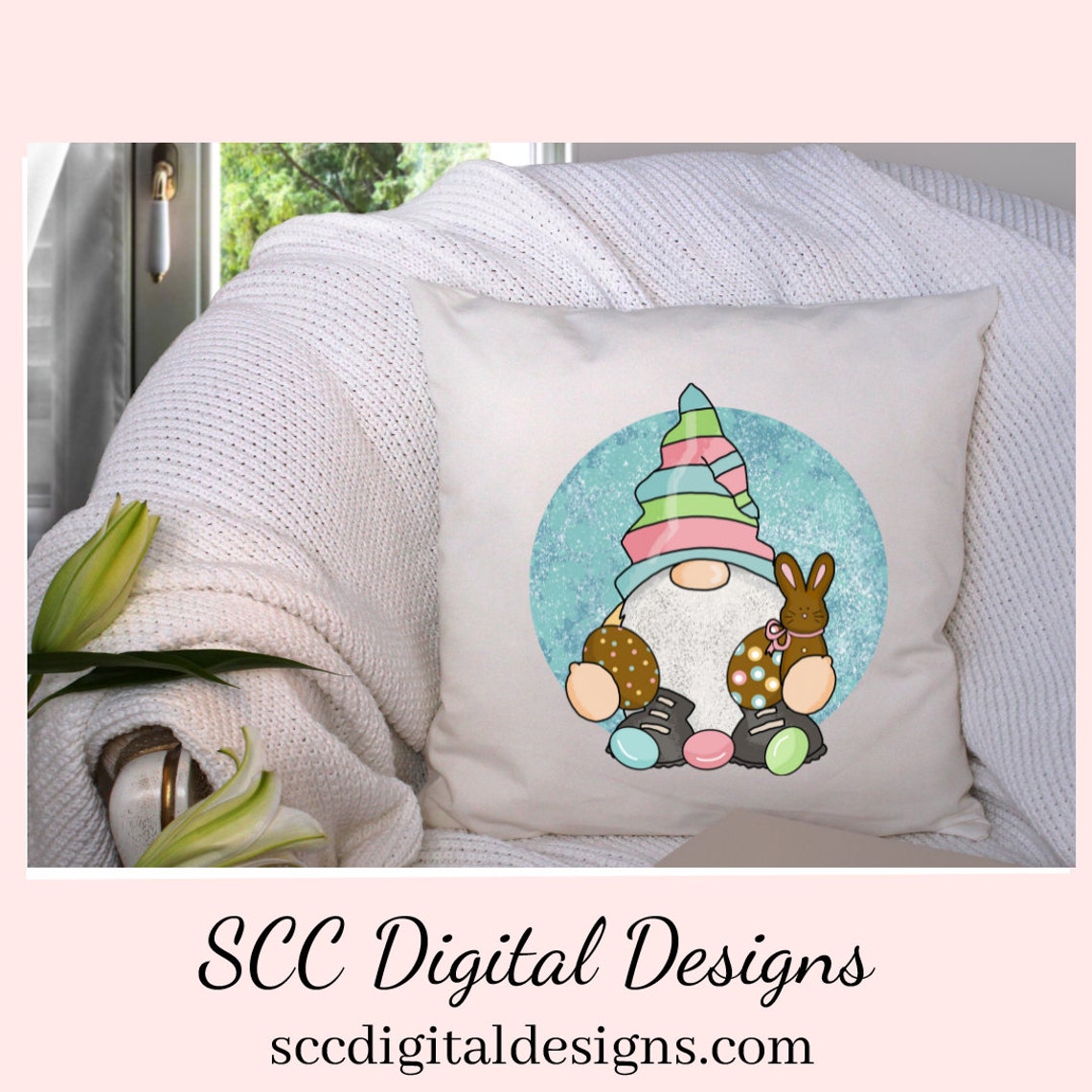 Easter Gnomes Clipart, Chocolate Bunny PNG, Gnome PNG for Tumblers ...