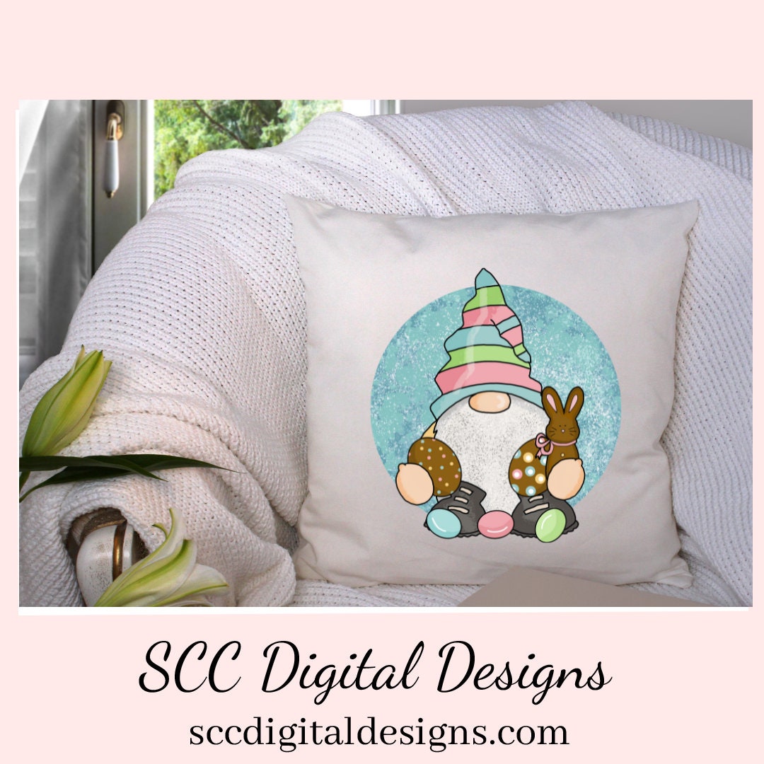 Easter Gnomes Clipart, Chocolate Bunny PNG, Gnome PNG for Tumblers ...