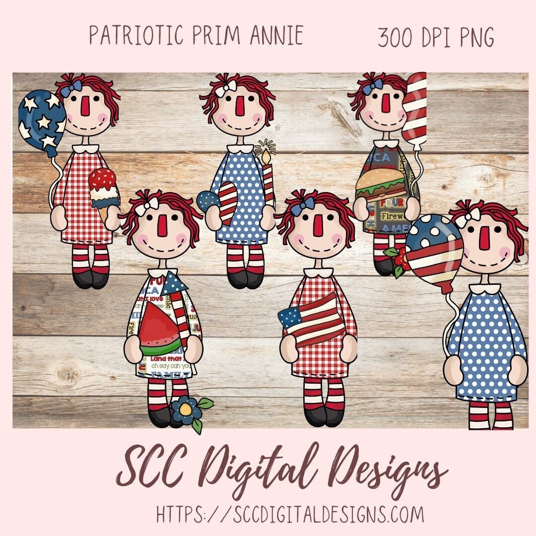 Annie Clipart, Red White Blue Flags, Americana Balloons, BBQ Pngs ...