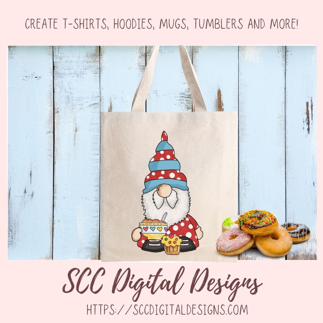 Baking Gnomes Png Designs for Stickers Kitchen Mixer Decals, Kitchen ...
