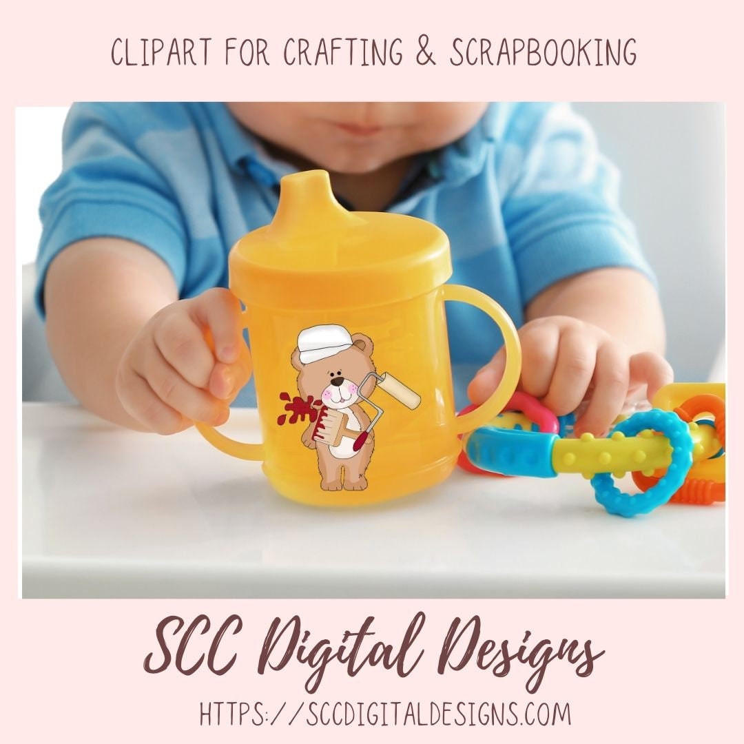 Construction Bears Clipart for Kids T-shirt, Whimsical Wildlife for ...