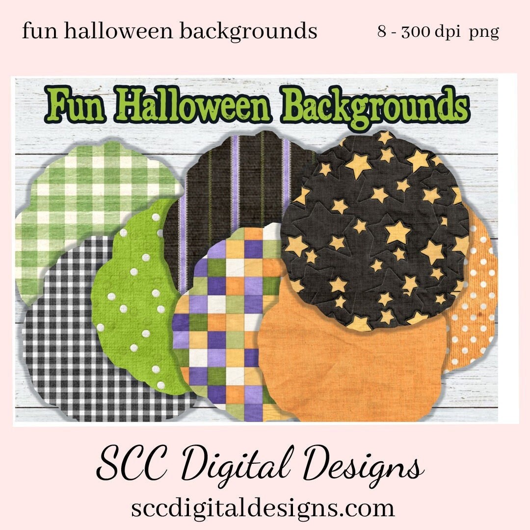 Fun Halloween Backgrounds, Digital Paper, Create Printables, T-shirts ...