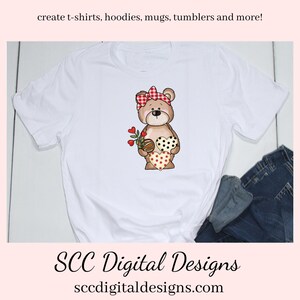 Valentine's Day Bear Clipart Collection: Red Hearts, Chocolate Candies ...
