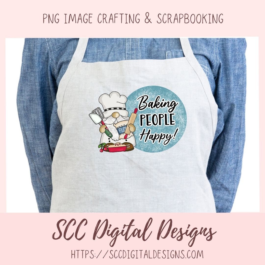 Gnome Clipart for Sublimation Designs for Aprons, Baking Clip Art for ...