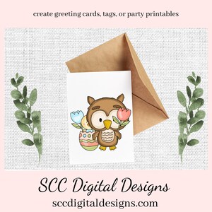 Cute Owl PNG, Easter Clip Art, Colored Eggs, Cute Easter Clipart ...