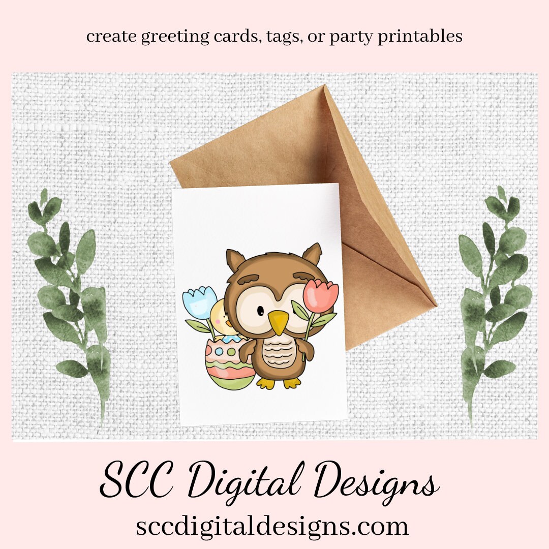 Cute Owl PNG, Easter Clip Art, Colored Eggs, Cute Easter Clipart ...