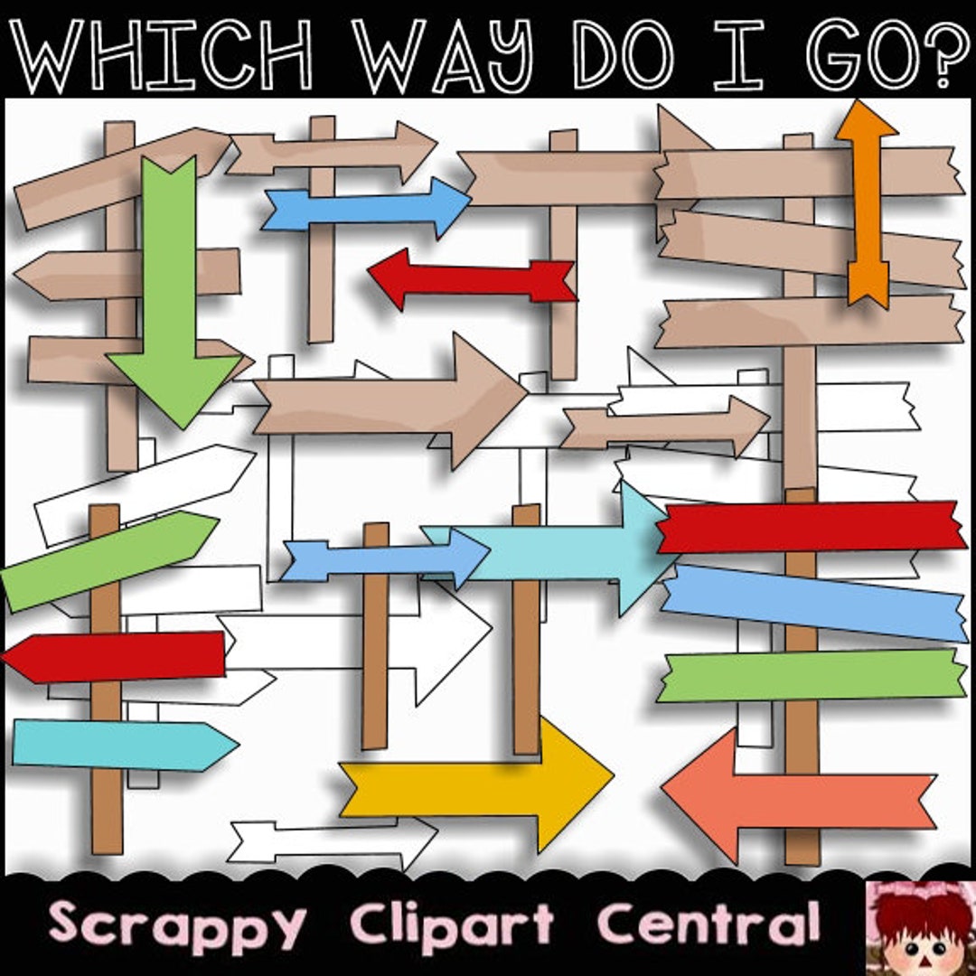 Which Way Do I Go Clipart & Digi Stamps - Create Kids Printables ...