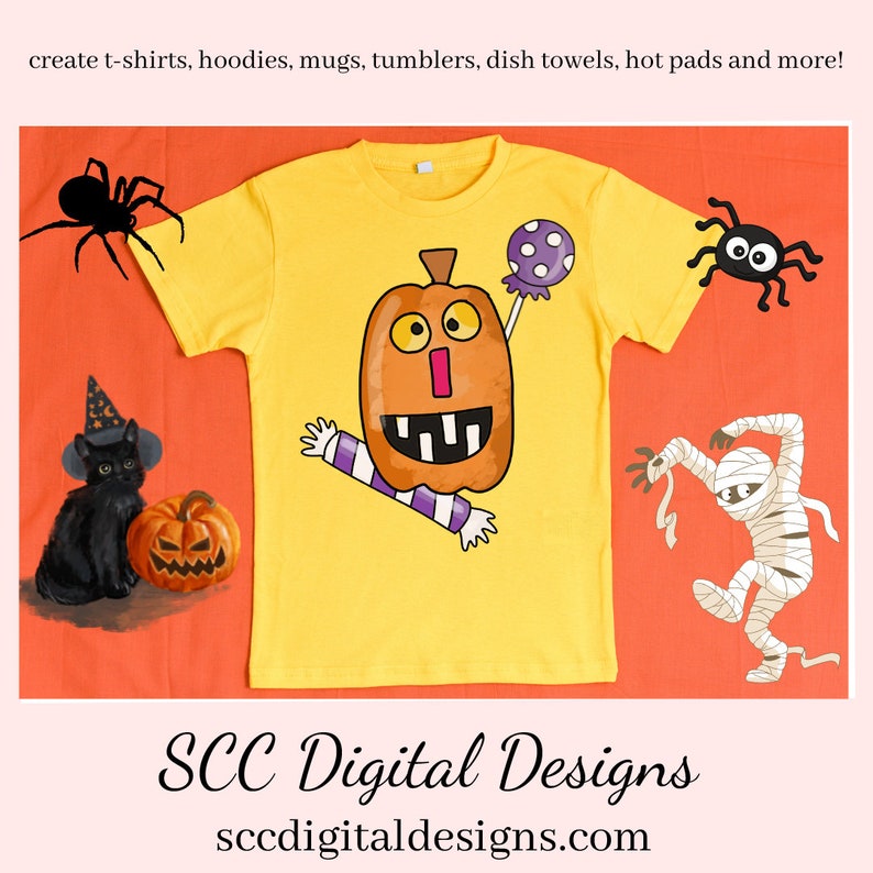 Halloween Elements PNG, Pumpkins, Ghosts, Bat, Witch Hat, Spiders, RIP ...