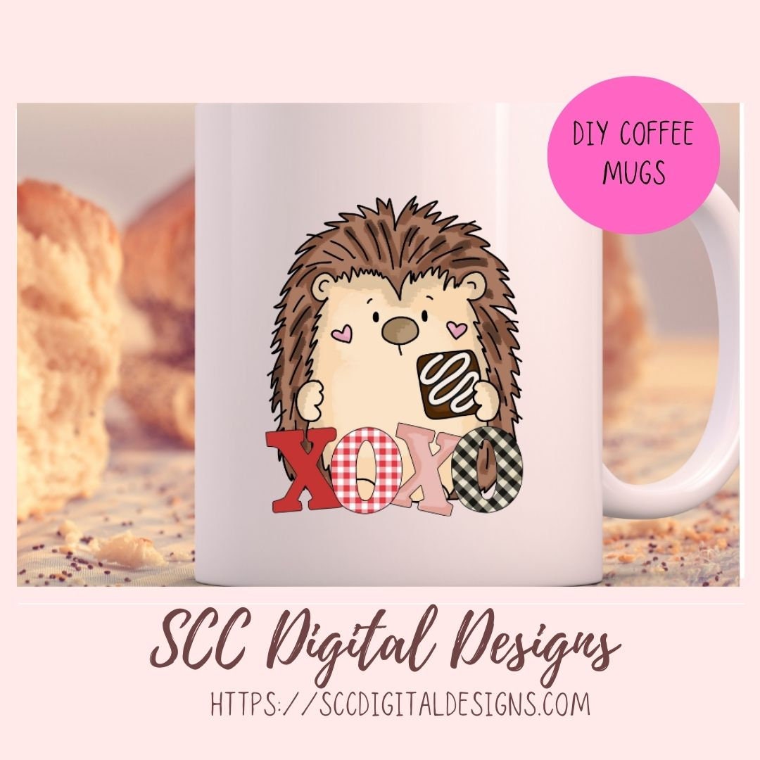 Cute Hedgehog PNG Bundle, Valentine Clipart for Sublimation for ...