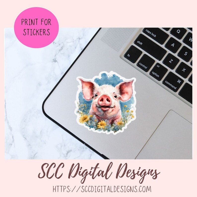 Cute Pig Sticker Set for Digital Planning and Printable Planners ...