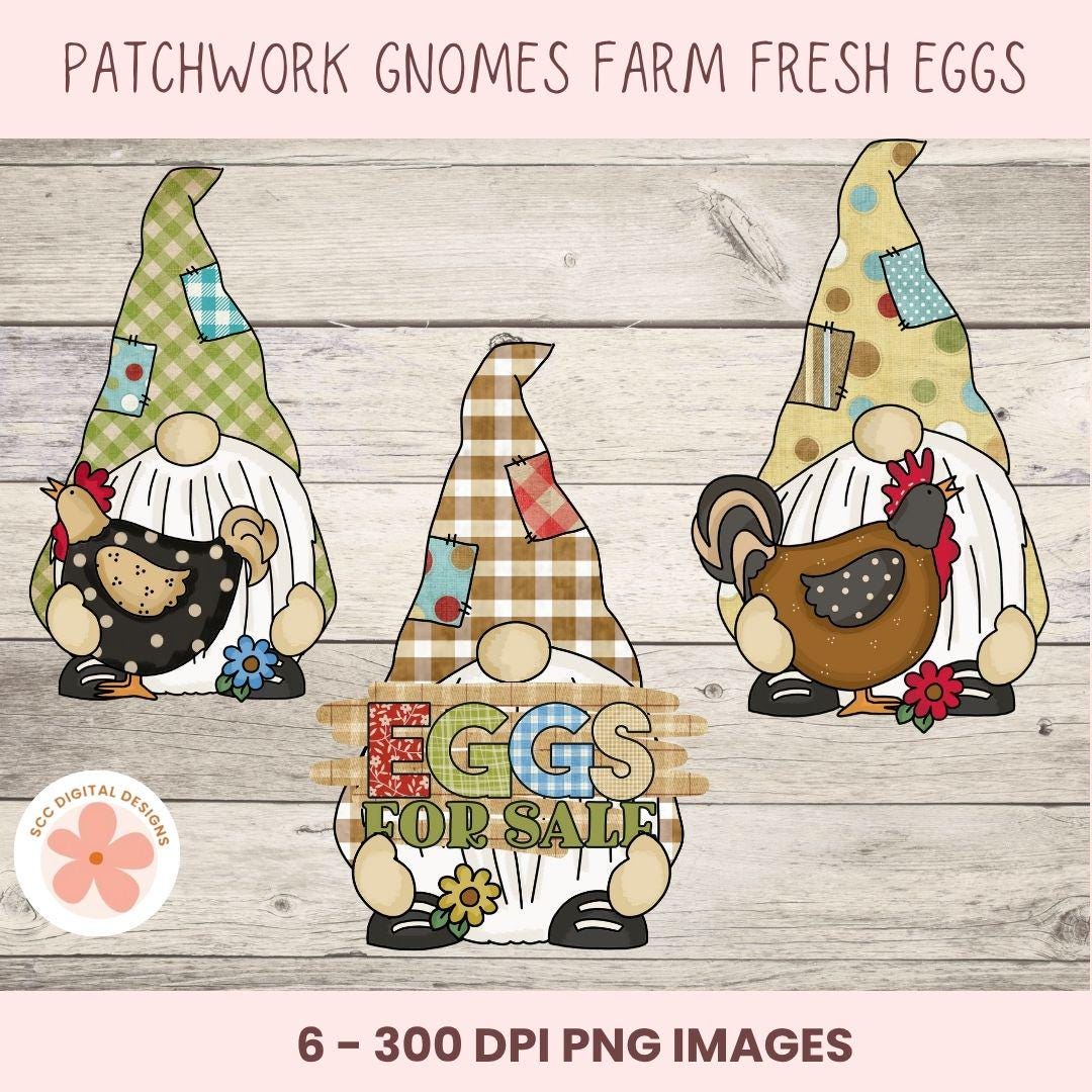 Fresh Eggs PNG, Chicken Gnome Clipart Chicken Pngs for Sublimation ...