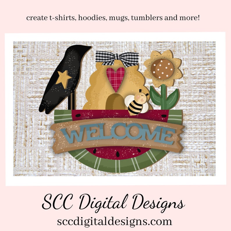 Welcome Sign Png for Front Door, for Front Porch, Diy Gift for Mom, Bee ...