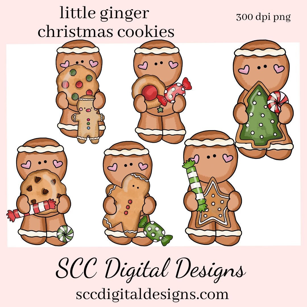 Gingerbread PNG, Christmas Cookies Holiday Treat, Xmas Candy, DIY Gift ...
