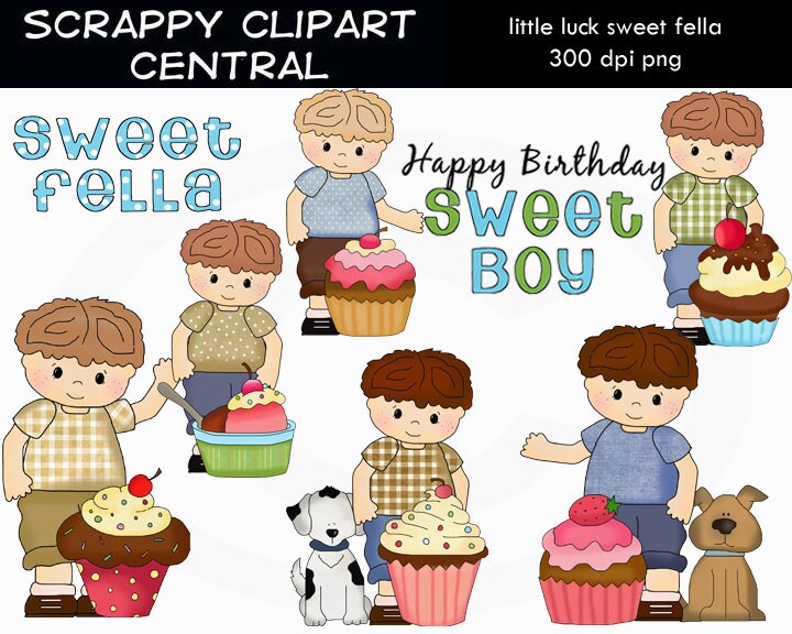 Little Luke Sweet Fella Clipart - Boys T-shirt Design - Create Birthday ...