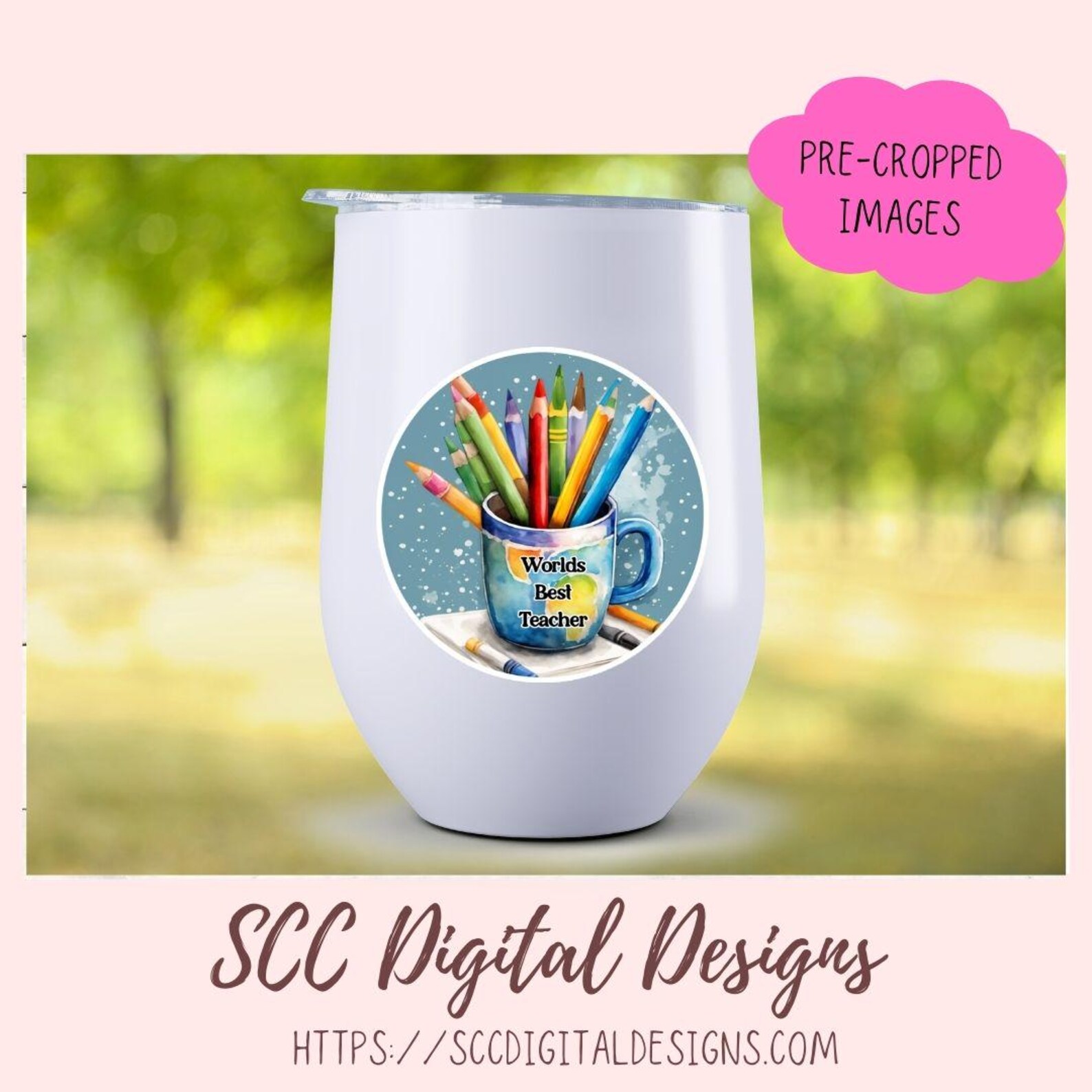 Teacher Clipart, Digital PNG Bundle, Print & Cut Sticker Set, Coffee ...