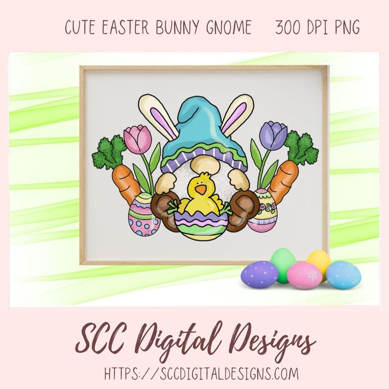 Easter Bunny Gnome Clipart, Bunny Clip Art for Stickers and ...
