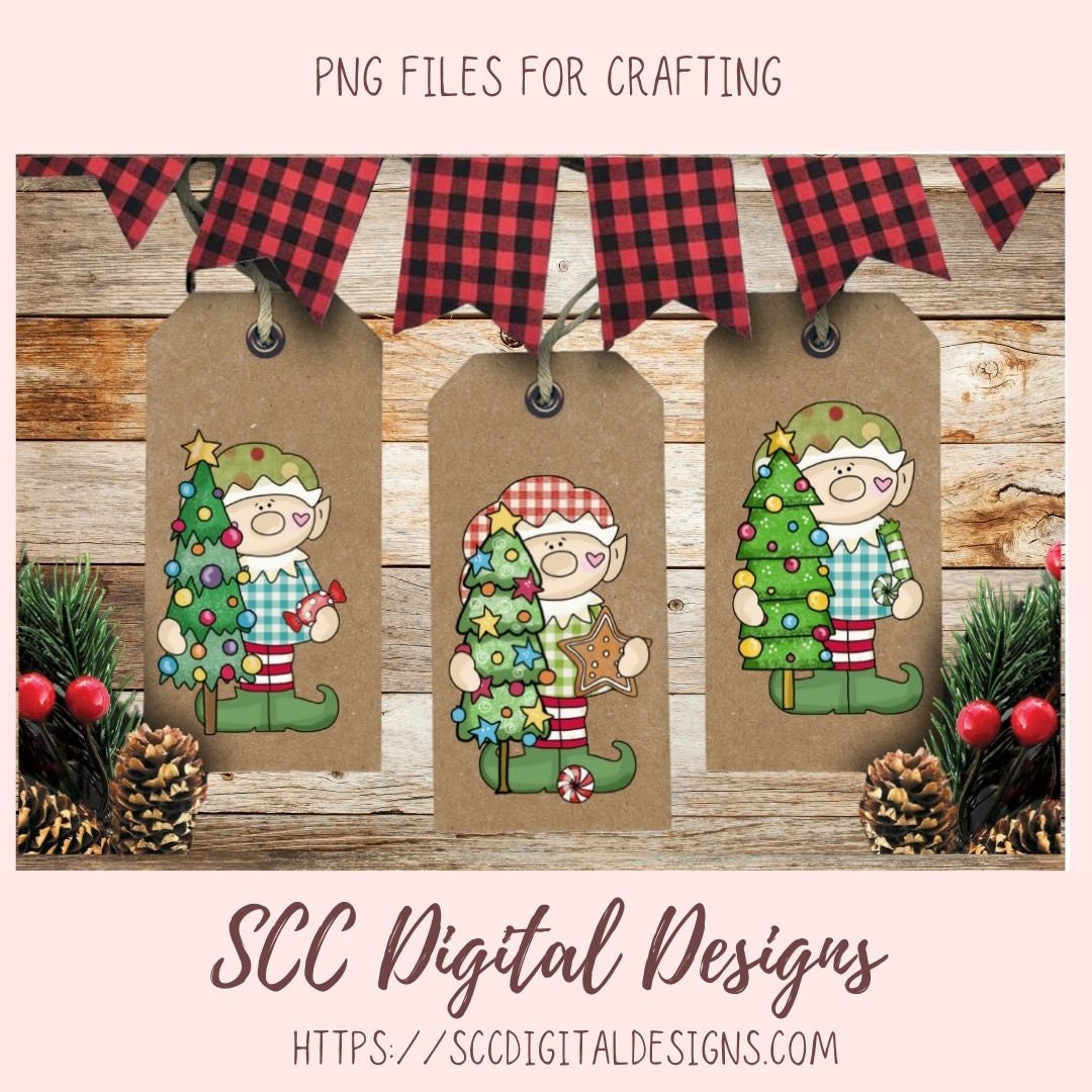 Christmas Elves Clipart, Trees Candy Gingerbread Cookie Clip Art for ...