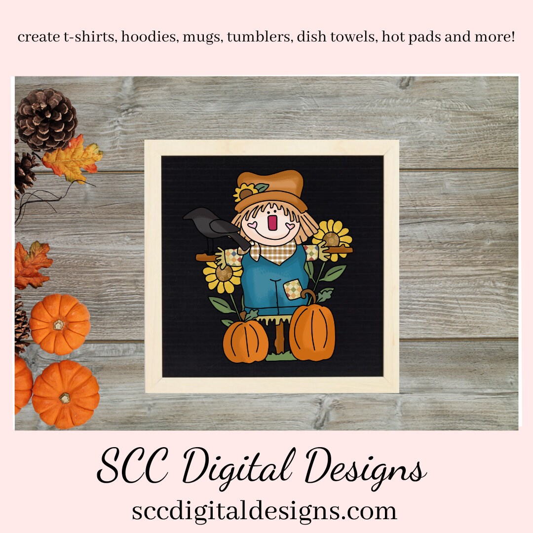 Fall Frank Clipart, Scarecrow, Pumpkins, Word Art, Backgrounds, Wagon ...