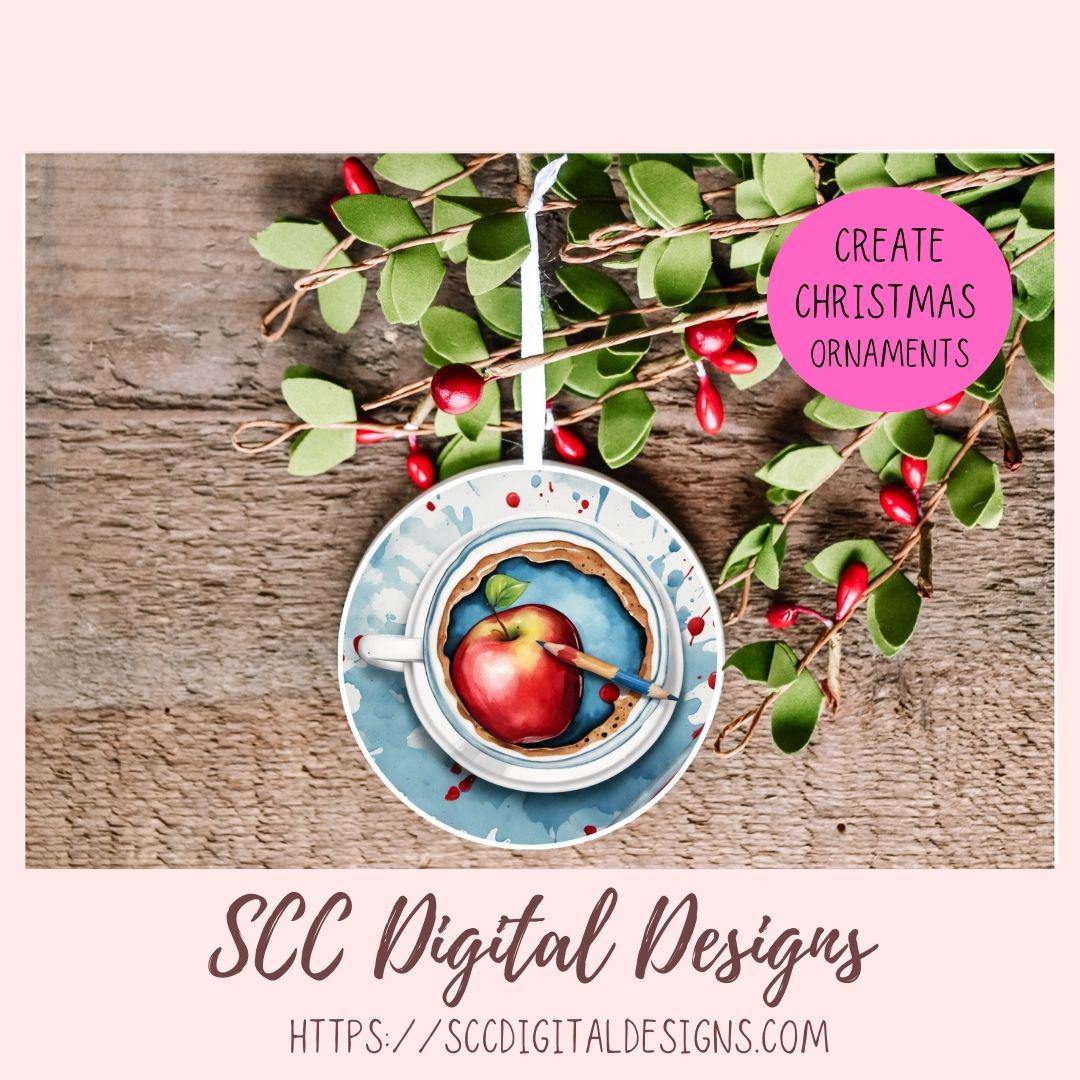 Teacher Clipart, Digital PNG Bundle, Print & Cut Sticker Set, Coffee ...