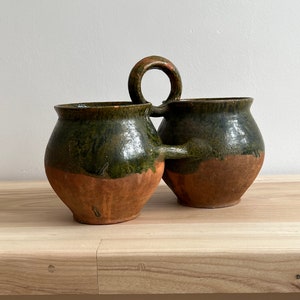 Double Clay Pot, Double Vase, Wabi Sabi Ceramics Vase, Antique Pottery ...