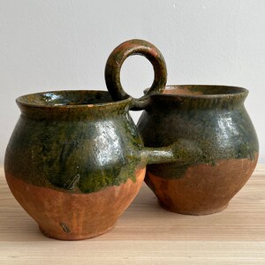 Double Clay Pot, Double Vase, Wabi Sabi Ceramics Vase, Antique Pottery ...