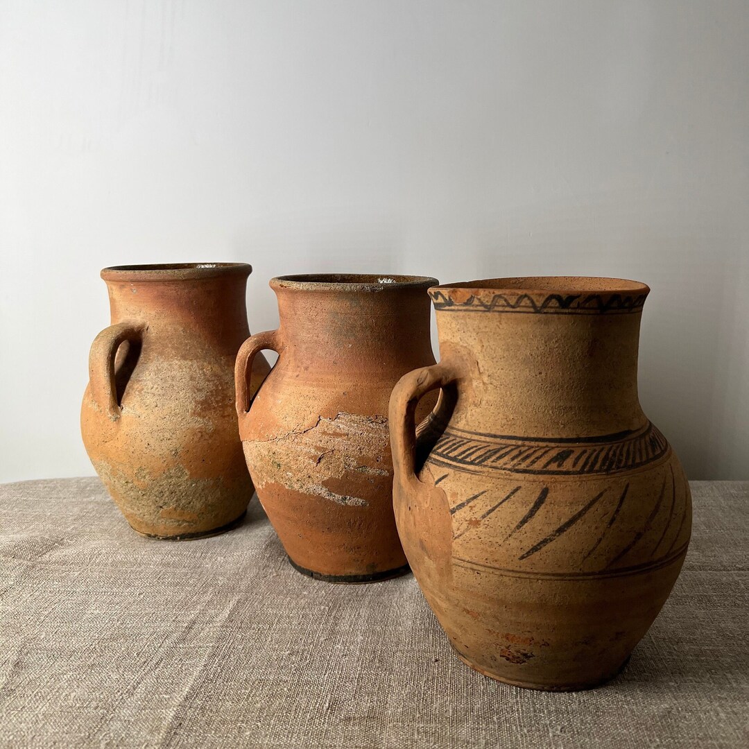 Ancient Clay Pot, Antique Clay Vessel, Rustic Ceramic Bowl, Pottery Jug ...