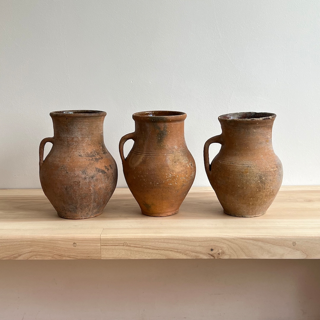 Olla de barro antigua, Vasija de barro antigua, Cuenco de cerámica ...