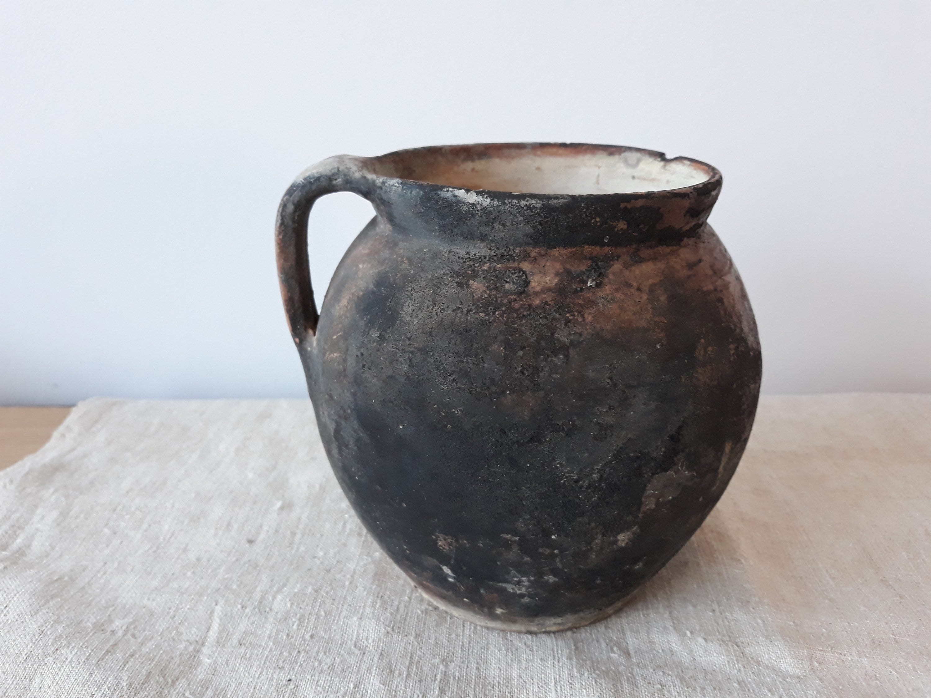 Ancient clay pot Antique clay vessel Rustic ceramic bowl | Etsy