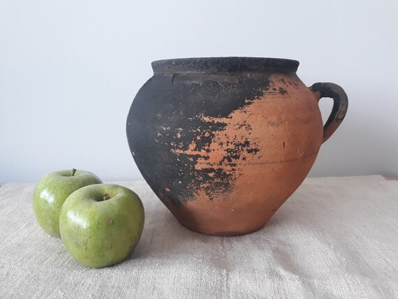 Ancient clay pot Antique clay vessel Rustic ceramic bowl | Etsy