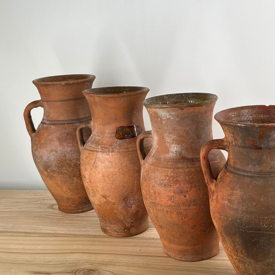 Ancient Clay Pot, Antique Clay Vessel, Rustic Ceramic Bowl, Pottery Jug ...