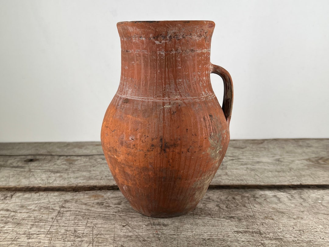 Ancient Clay Pot, Antique Clay Vessel, Rustic Ceramic Bowl, Pottery Jug ...