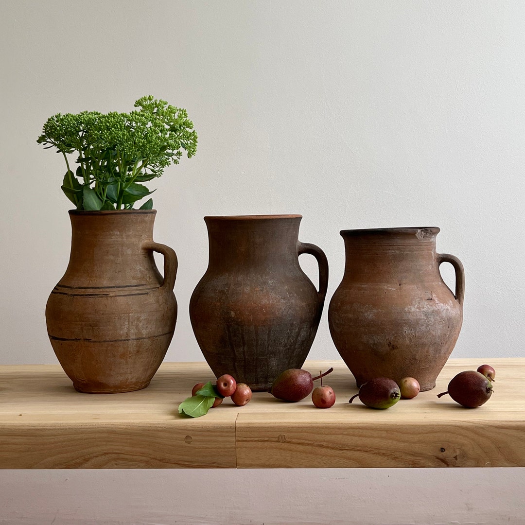 Ancient Clay Pot, Antique Clay Vessel, Rustic Ceramic Bowl, Pottery Jug ...