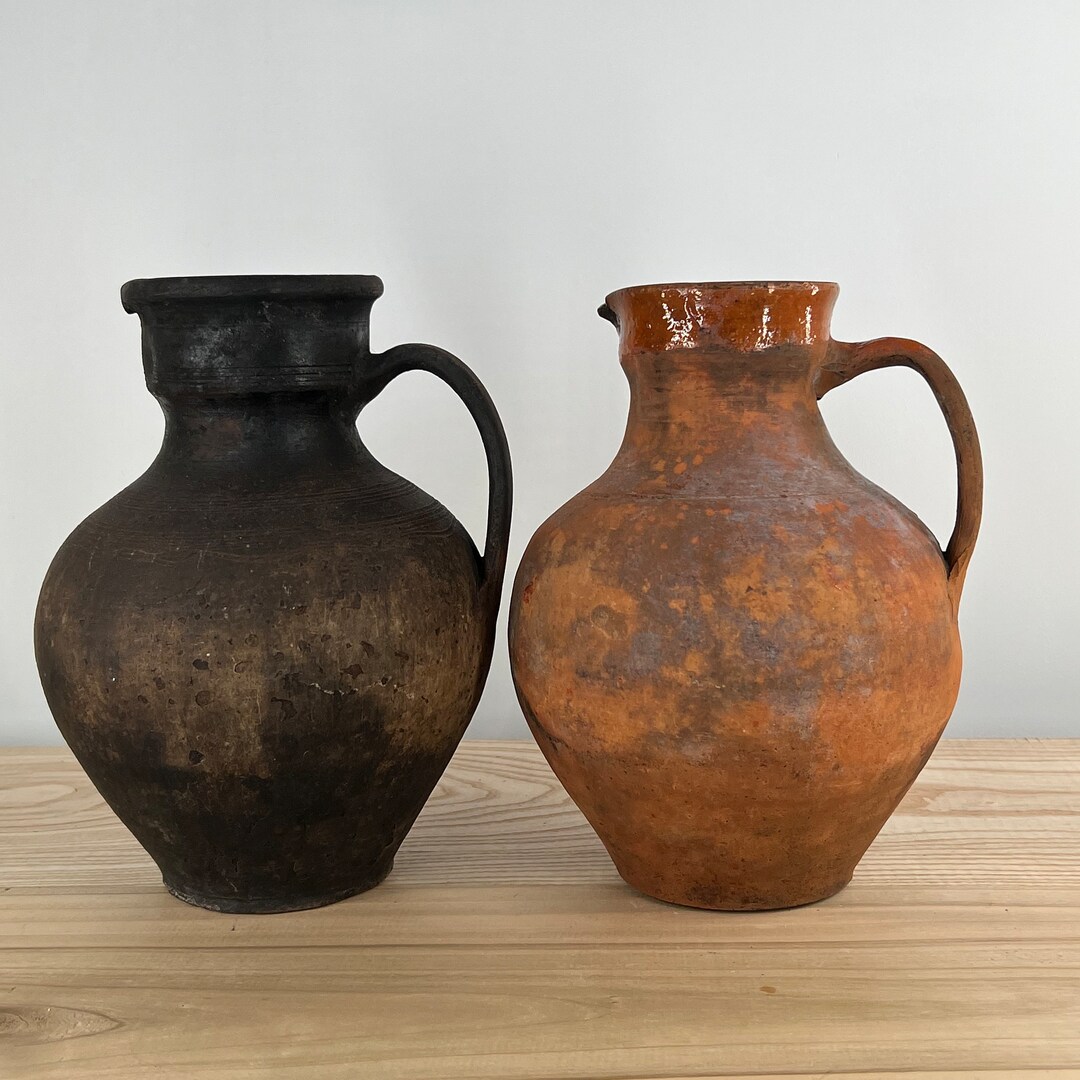 Ancient Clay Pot, Antique Clay Vessel, Rustic Ceramic Bowl, Pottery Jug ...