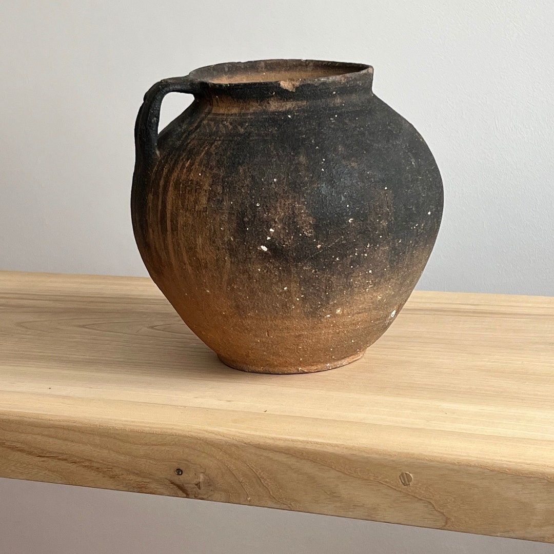 Antique Clay Pot, Primitive Ukrainian Earthenware Jug, Home Decor - Etsy