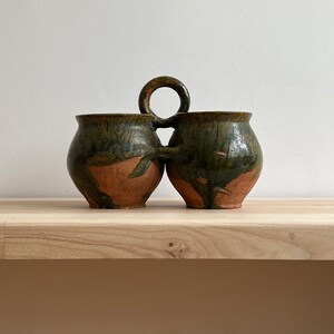 Double Clay Pot, Double Vase, Wabi Sabi Ceramics Vase, Antique Pottery ...