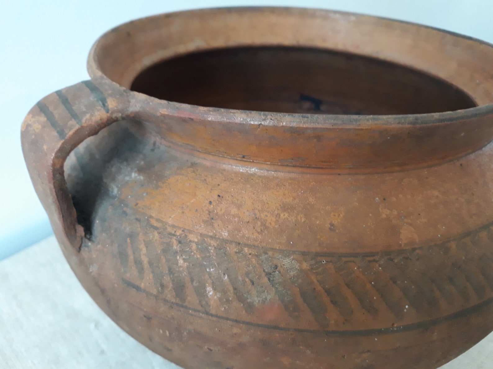 Ancient clay pot Antique clay vessel Rustic ceramic bowl | Etsy