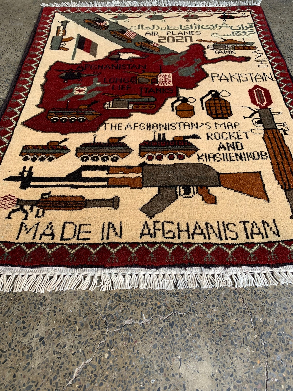 3x2 Afghan War RugHandmade Afghanistan War RugVintage War | Etsy