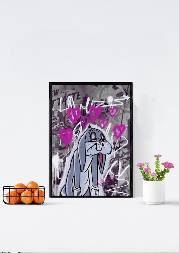 Bugs Bunny Graffiti Art Print - Etsy