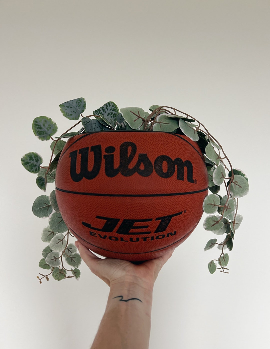 Wilson Basketball Planter / Wilson Basketball / Basketball Planter With ...
