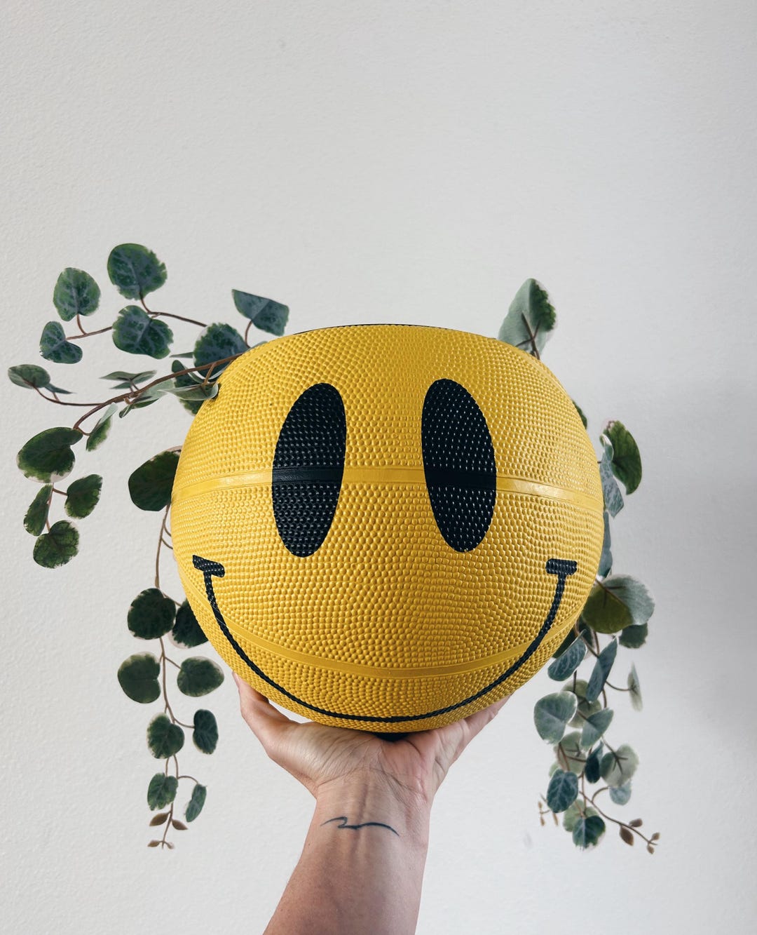 Vintage Smiley Basketball / Smiley Basketball Planter / Basketball ...
