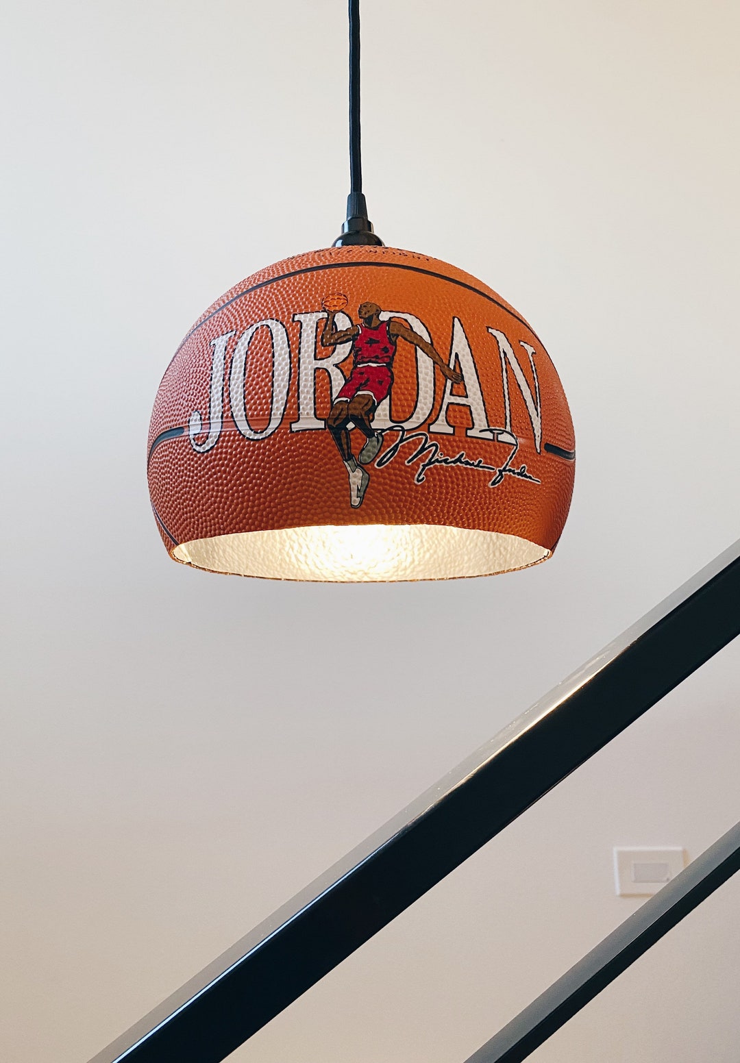 Michael Jordan Pendant Light / Pendant Plug in Light / Custom Pendant ...