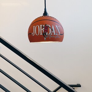 Michael Jordan Pendant Light / Pendant Plug in Light / Custom Pendant ...