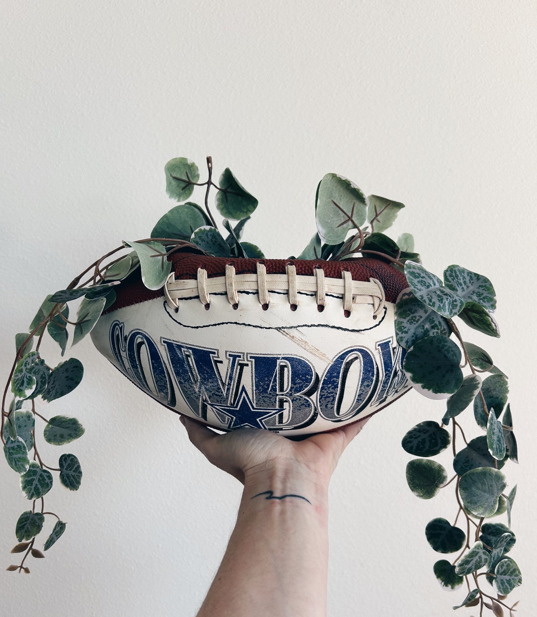 Dallas Cowboys Football / Cowboys Football/football Planter With Stand ...