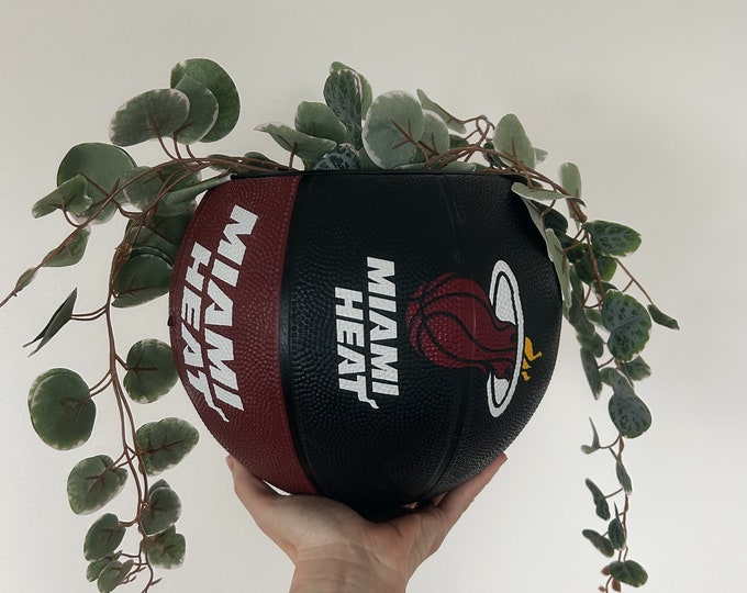 Miami Heat Basketball Planter / Miami Heat / Vintage Miami Heat / Full ...