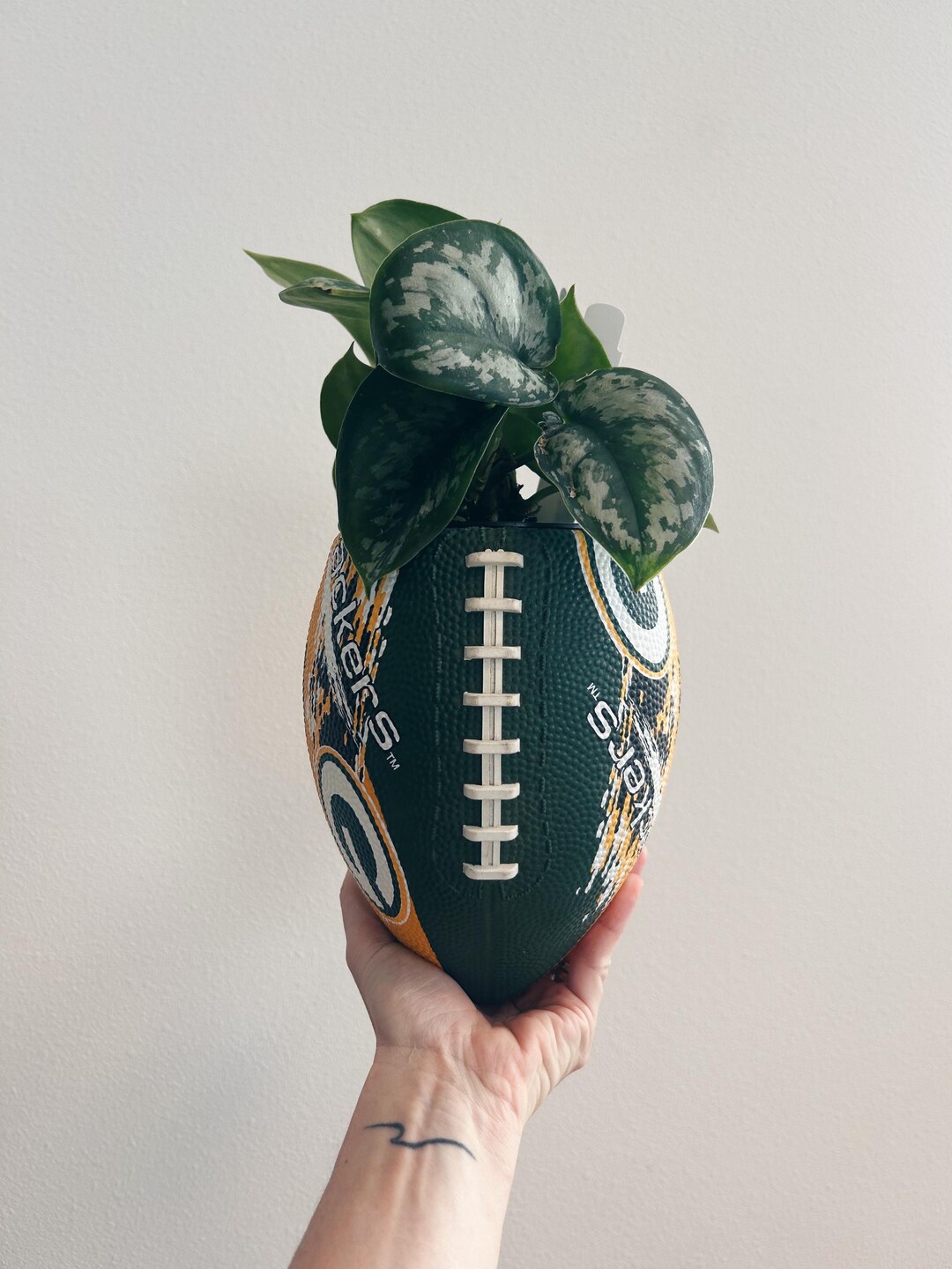 Greenbay Packers Football / Football Planter / Vintage Greenbay Packers ...