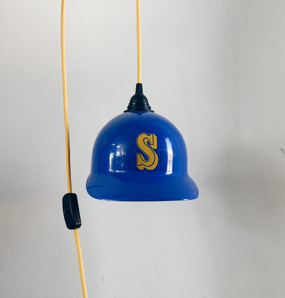 Baseball Pendant Light / Pendant Plug in Light / Custom Pendant ...